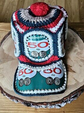 labatt 50 | Accessories | Rare Vintage Labatt 5 Beer Can Crochet Hat ...